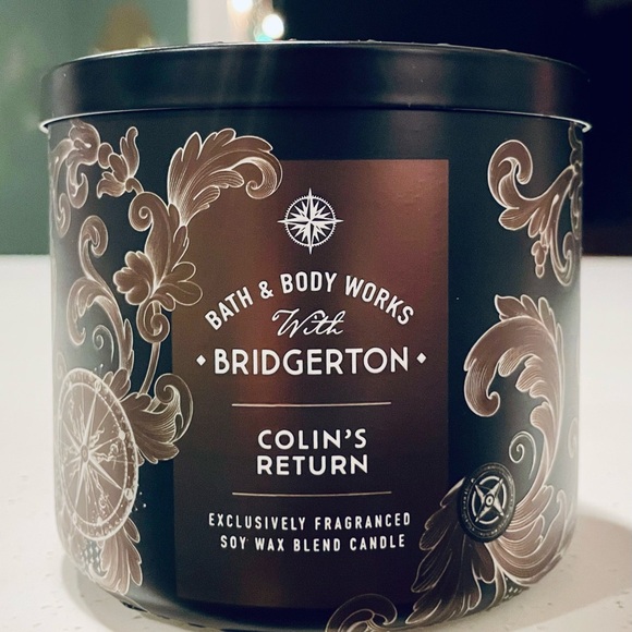 Bath & Body Works | Accents | Colins Return 3 Wick Candle Bridgerton ...